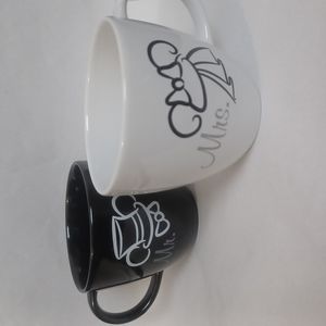 Disney | Dining | Disney Mr And Mrs Mickey Minnie Mouse Ears 2 Mug Set ...